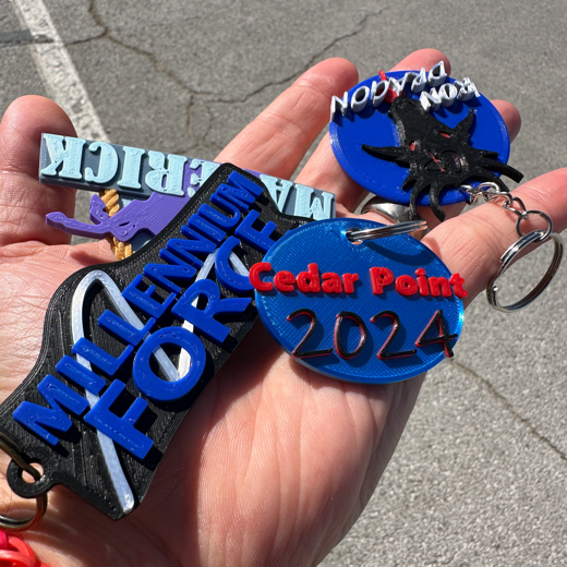 Millennium Force Keychain with Cedar Point 2024 by Daniel MakerWorld ...