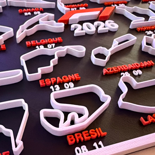 Formel 1 Rennkalender 2026 – Kostenloses 3D-Druckmodell – MakerWorld